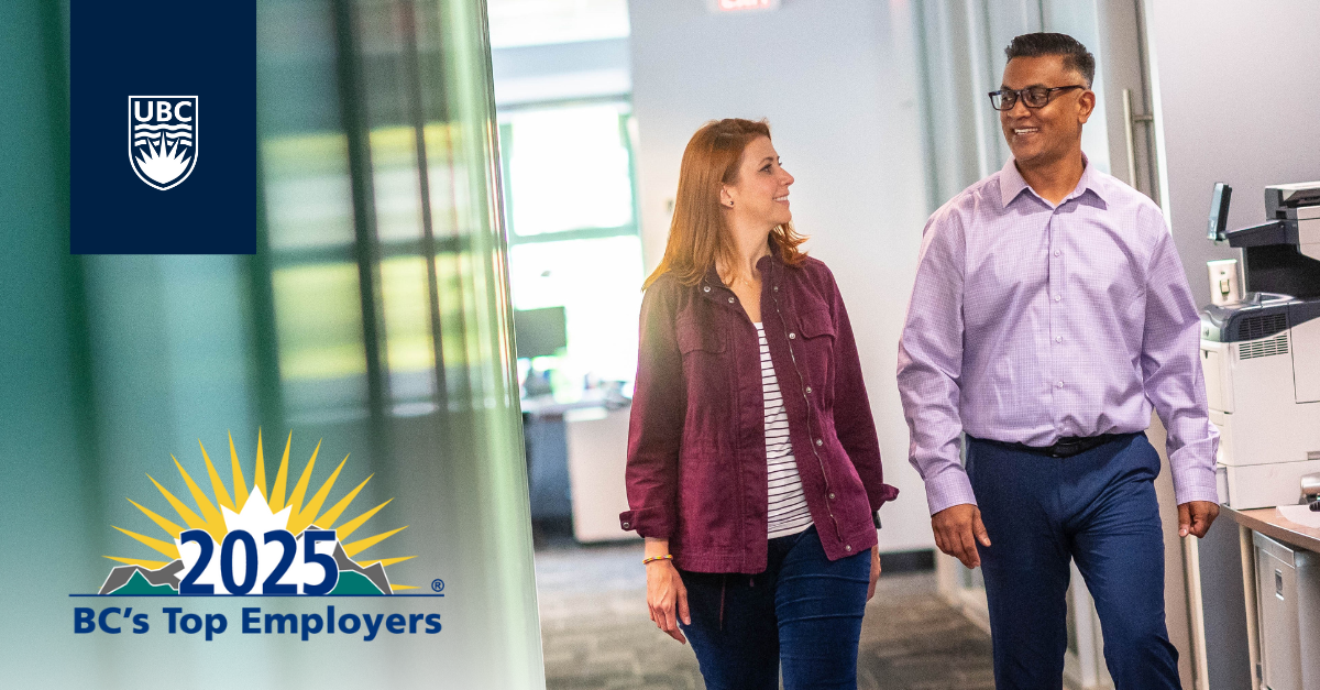 UBC is proud to be recognized as one of BC’s Top Employers in 2025 | UBC Human Resources